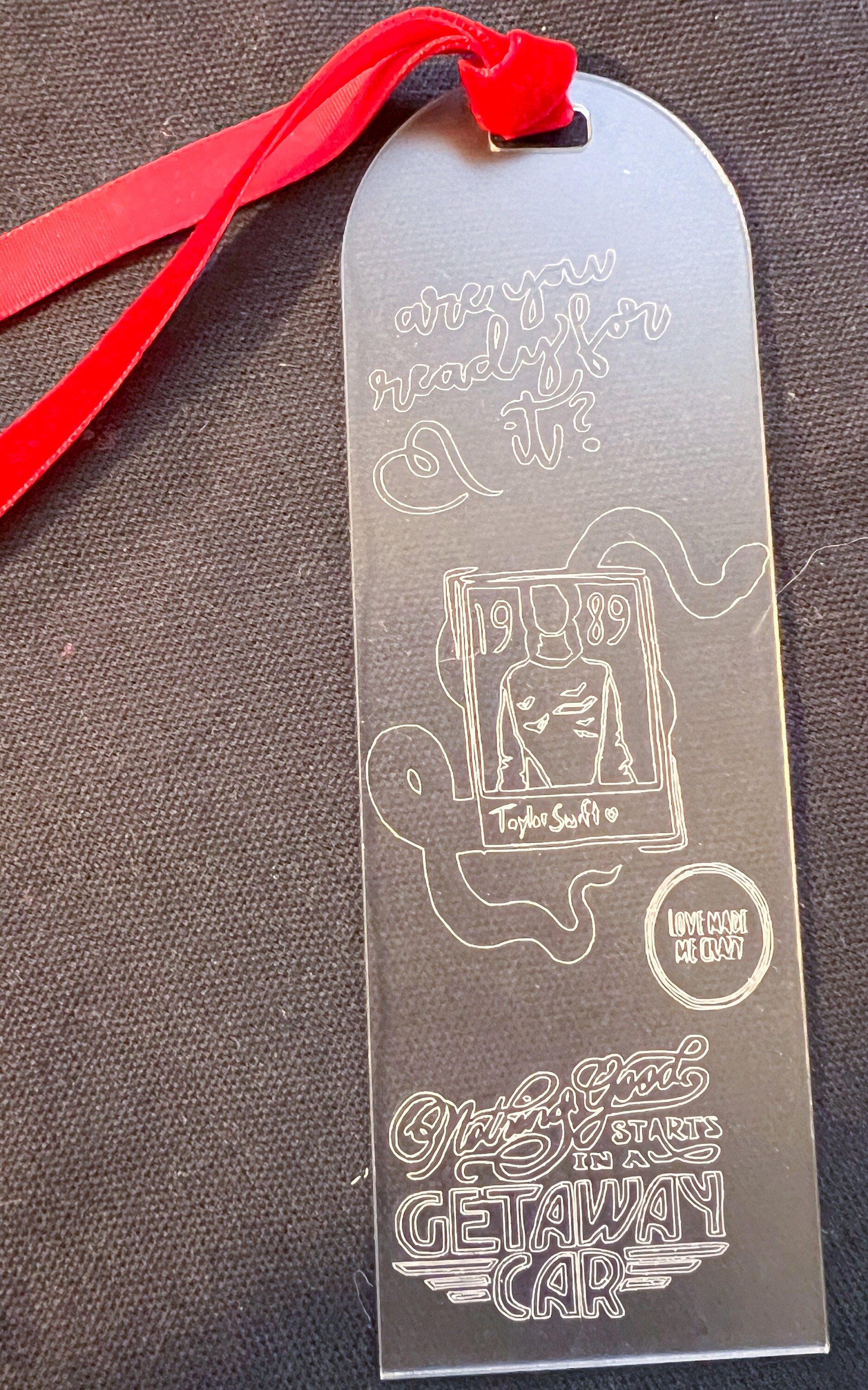 Engraved Taylor Swift Evermore/folklore Bookmark, 1989 & Reputstion ...