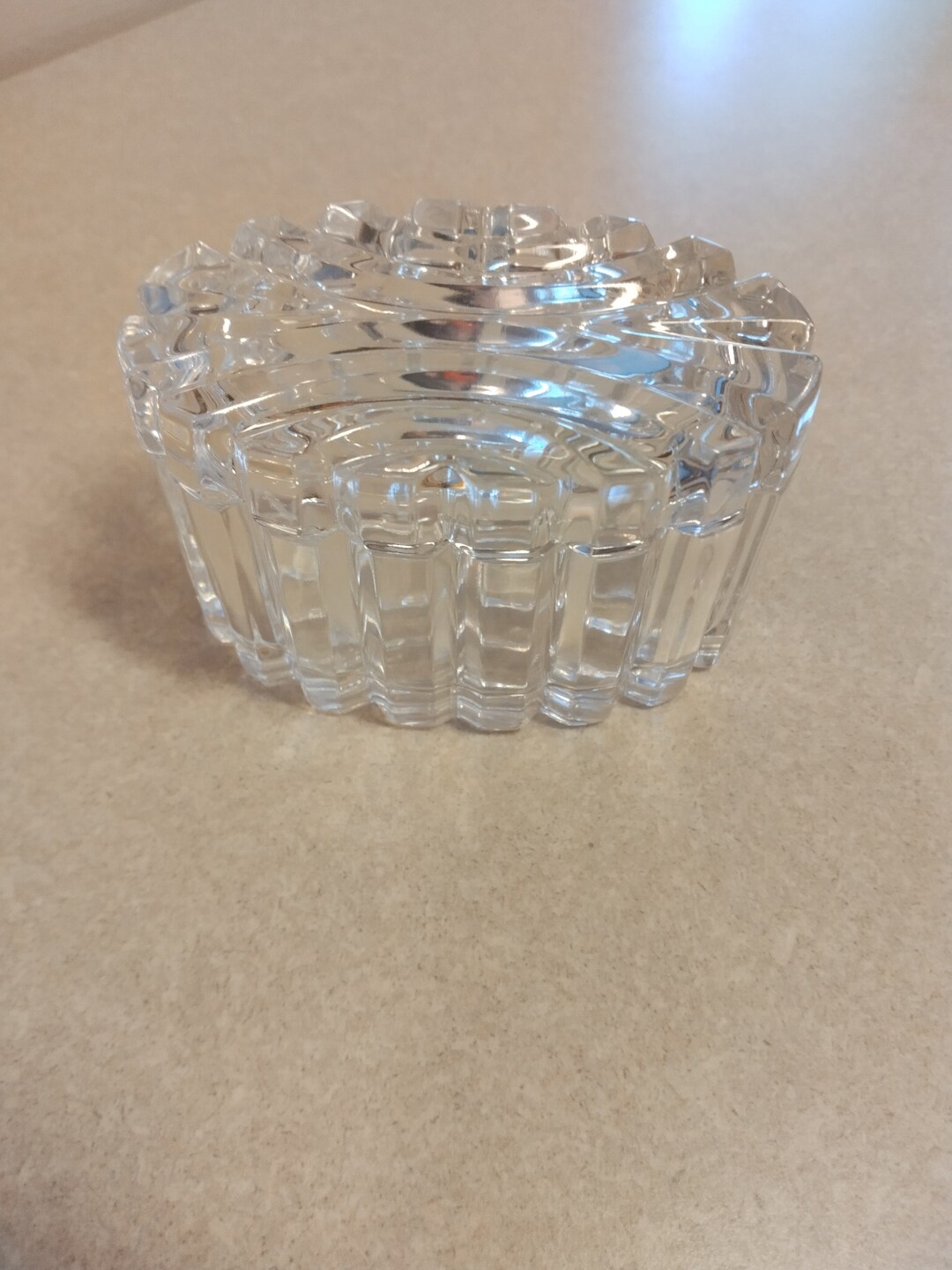Vintage Crystal Glass Trinket Dish With Lid 3 1/2 Long X 2 1/4 Wide - Etsy