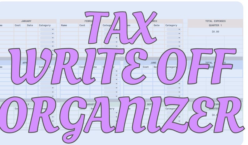 Tax Write off Organizer - Etsy