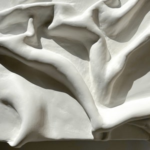 3D Artwork Abstract Clay Wall Sculpture Textured Minimal Wall Art - Etsy