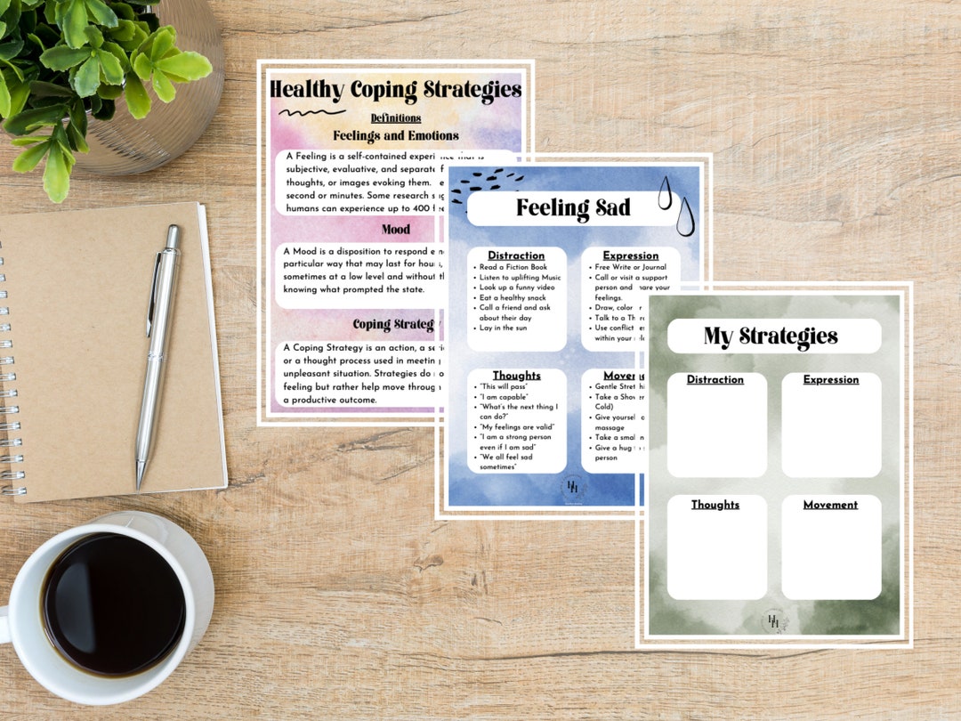 Counseling Resources: Healthy Coping Strategies and Tracking Pdfs - Etsy