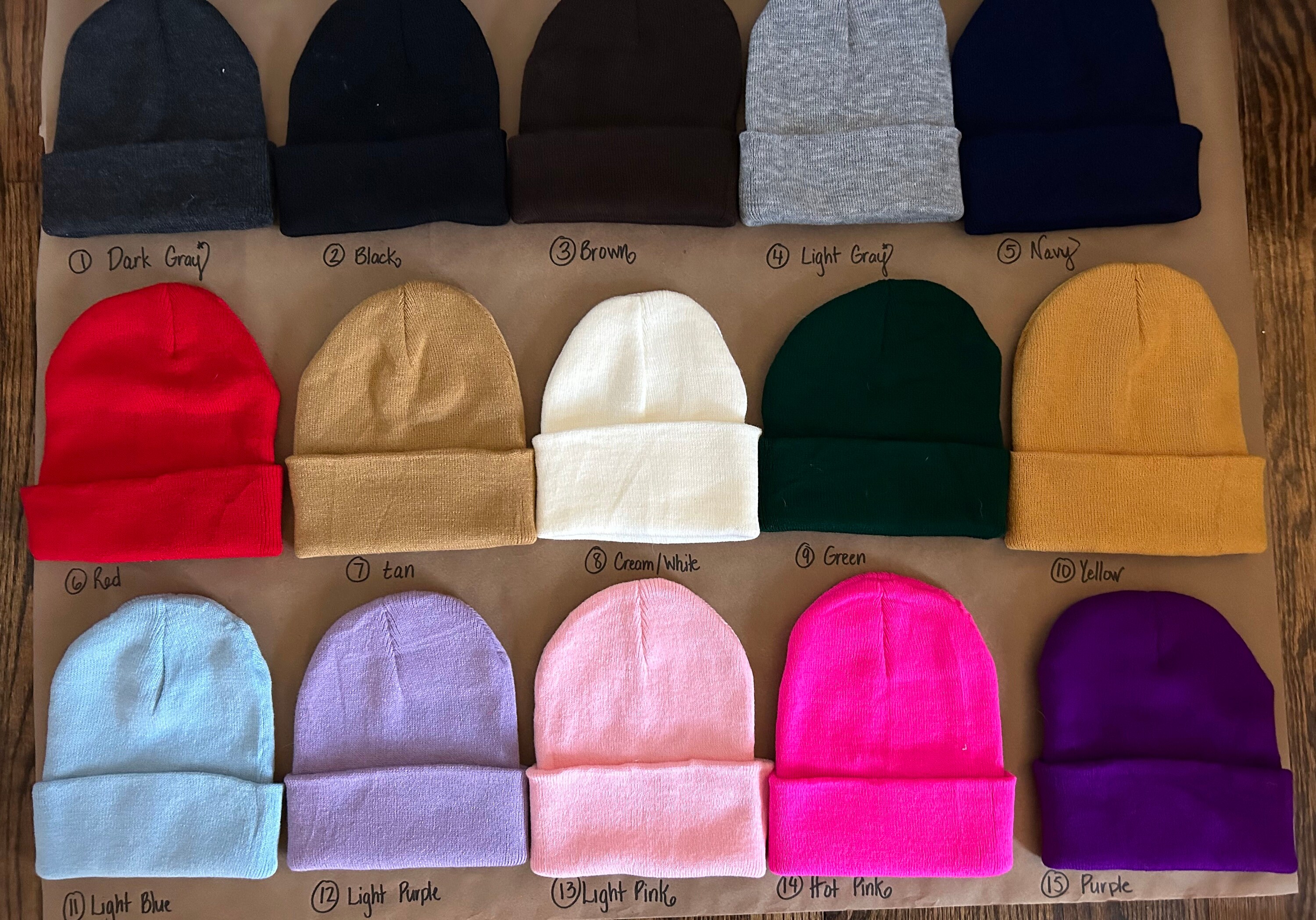 Personalized Beanie Hats With Patch - Adult and Kids - Etsy