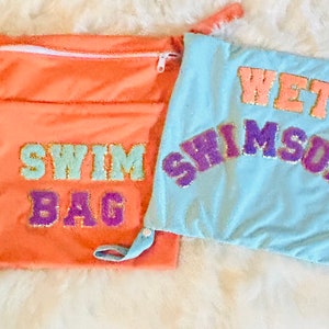 Swim Bag - Waterproof Wet Swimsuit Zippered Pouch for Bathing Suits ...