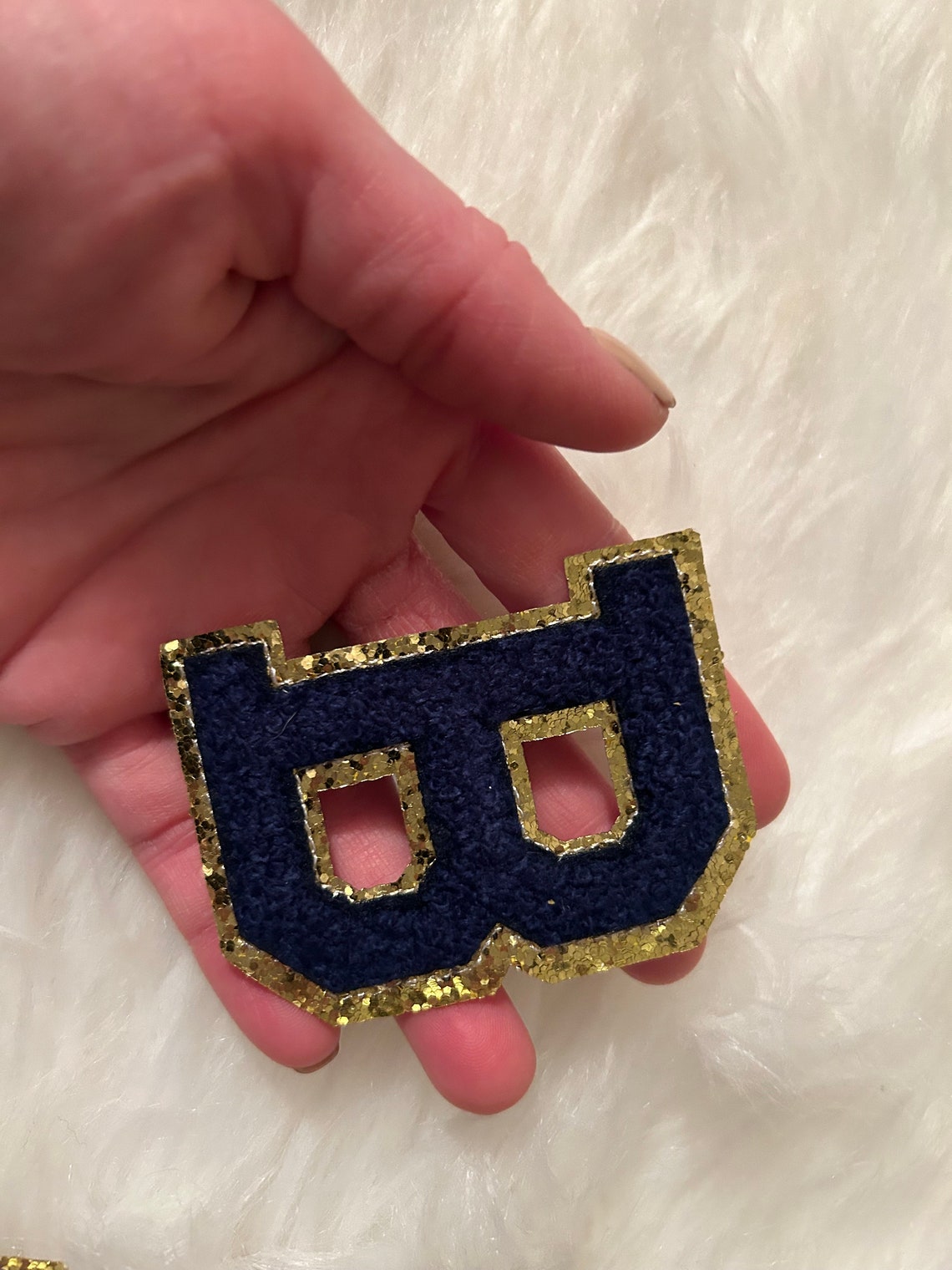 Navy Blue Chenille 3 X 2 Inches - Etsy