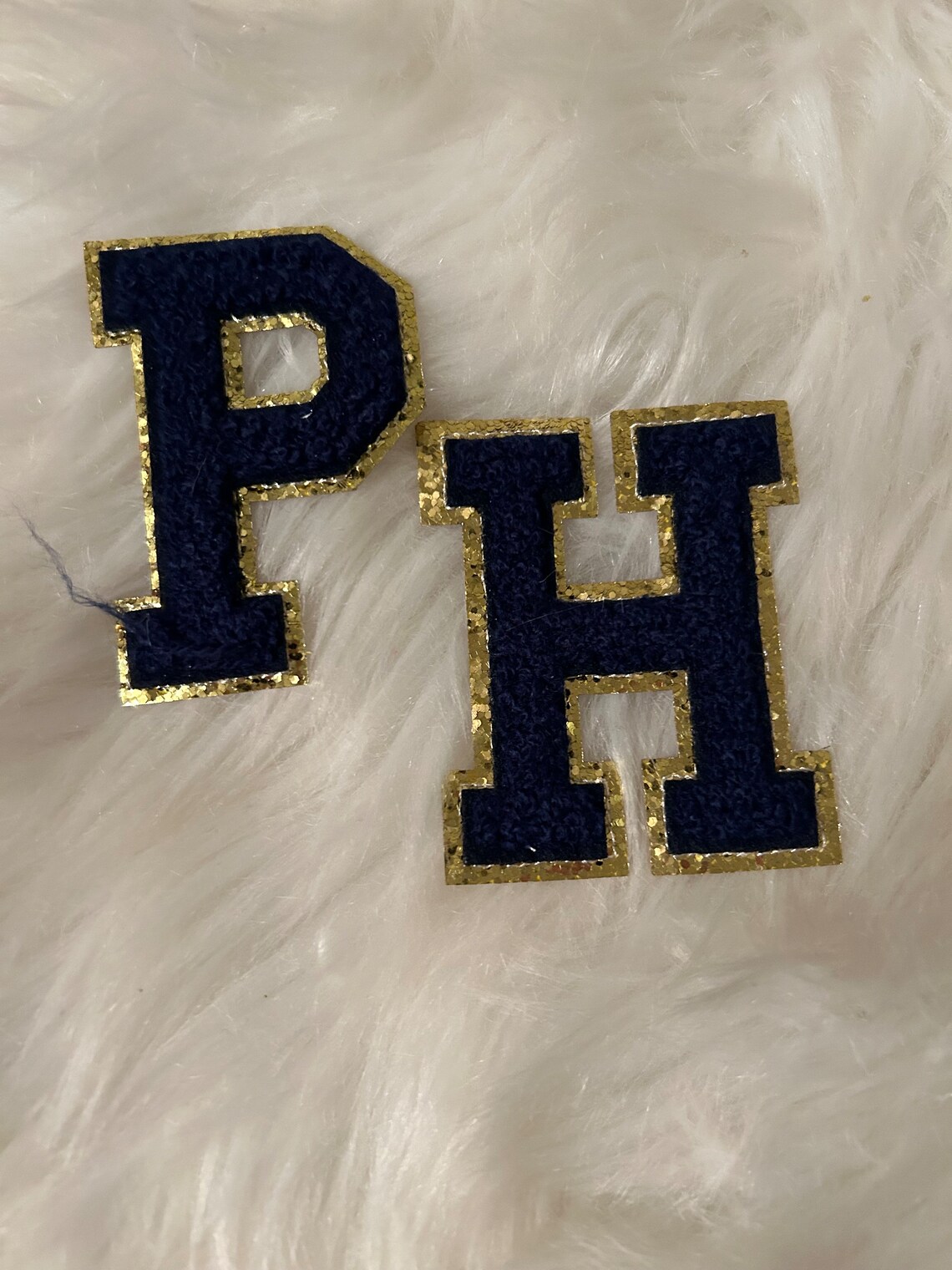 Navy Blue Chenille 3 X 2 Inches - Etsy