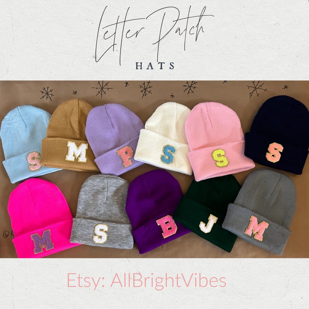 Personalized Beanie Hats With Patch - Adult and Kids - Etsy