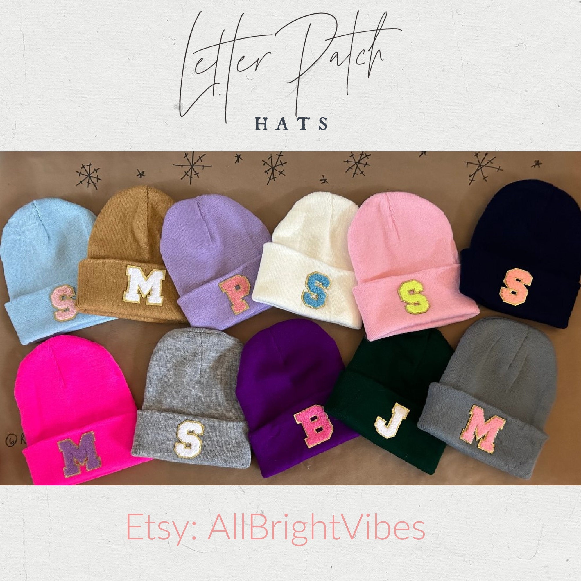 Personalized Beanie Hats With Patch - Adult and Kids - Etsy