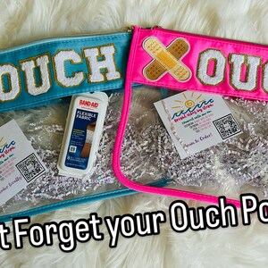 OUCH Band-aid Bag, First-aid Kit- Clear Pouch for First-aid and Safety ...