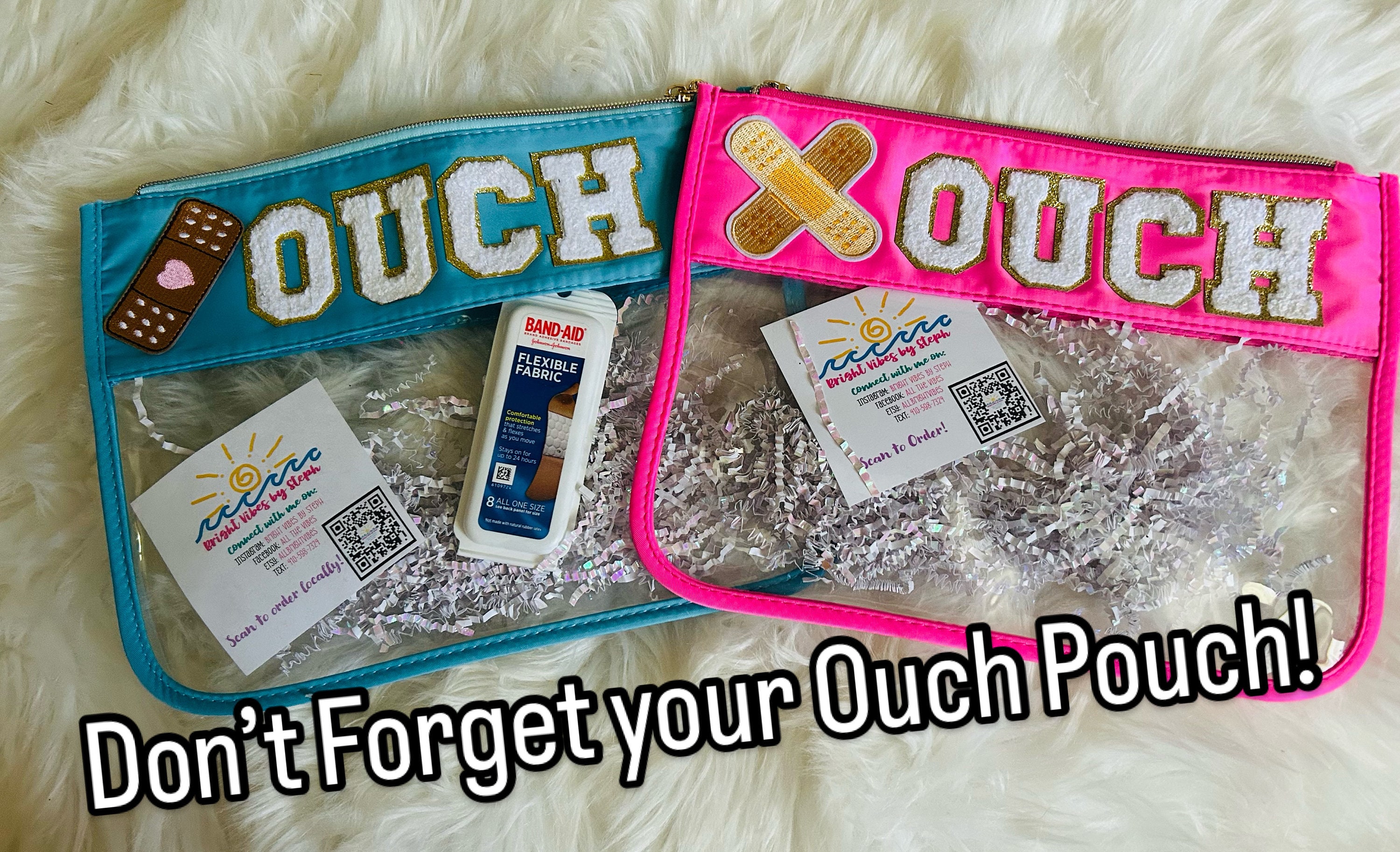 OUCH Band-aid Bag, First-aid Kit Clear Pouch for First-aid and Safety ...