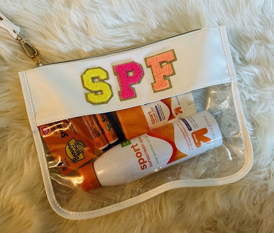 Sunscreen Bag - Perfect Clear "spf" Pouch for All Your Sun Care Needs ...
