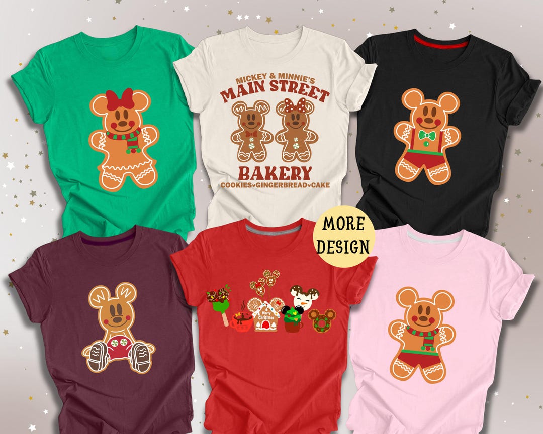 Minnie and Mickey Couple Gingerbread Shirt, Disney Ginger Cookies ...