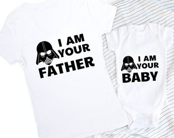 I Am Your Baby and I Am Your Father Matching Father Baby Gift Set, Baby ...