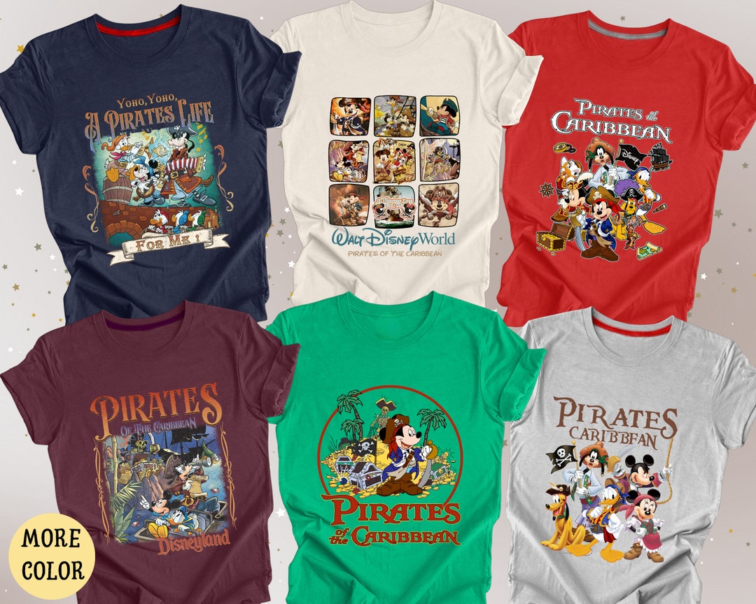 Disney Pirates Caribbean T-shirts, Disney Mickey and Friends Pirates ...