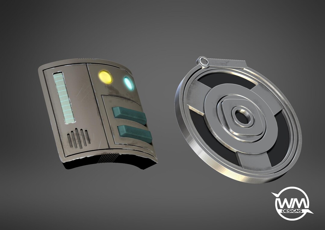 Kay Vess Jacket Badge and Wrist Comlink -digital 3D Model for 3D ...
