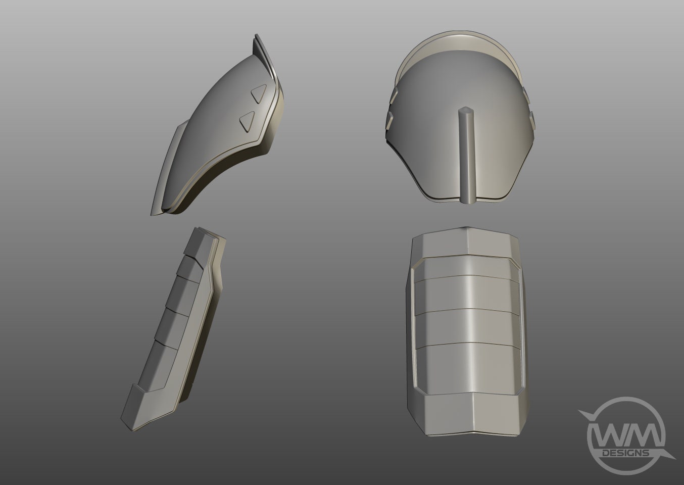 Shin Hati Shoulder Armour -digital 3D Model for 3D Printing ( STL ...