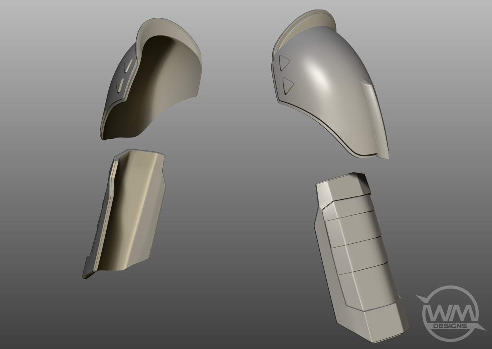 Shin Hati Shoulder Armour -digital 3D Model for 3D Printing ( STL ...