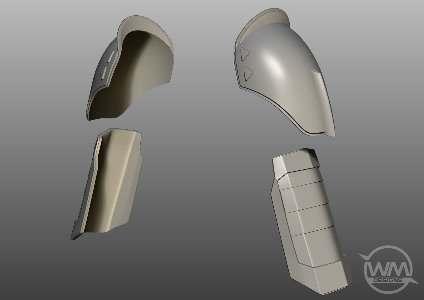 Shin Hati Shoulder Armour -digital 3D Model for 3D Printing ( STL ...