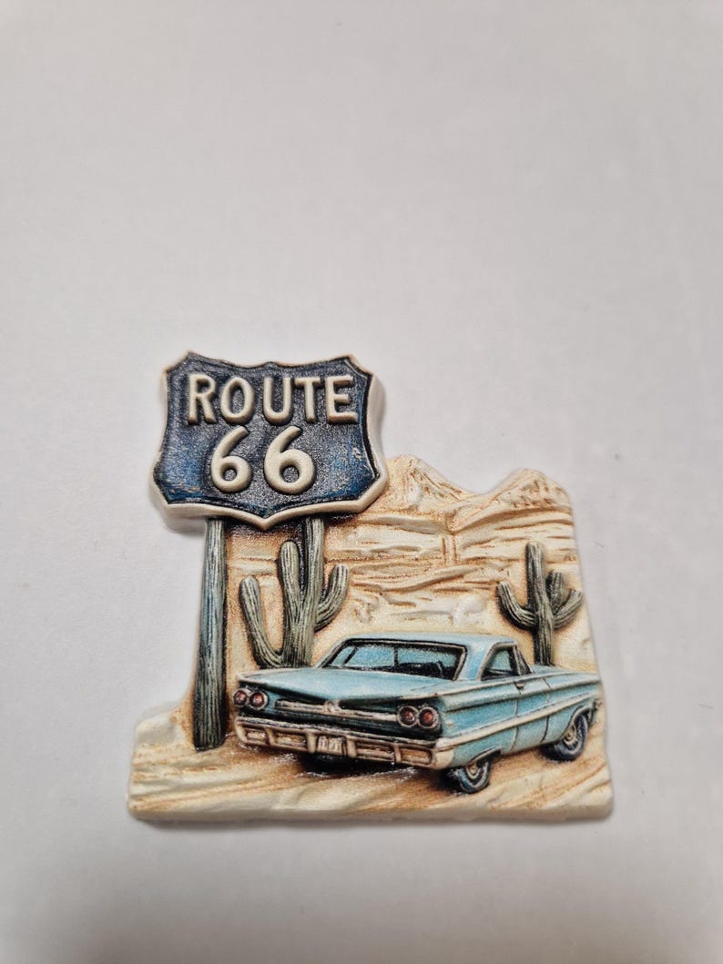 Souvenir 3D Kühlschrank Magnet Route 66 USA 3D Refrigerator Magnet ...