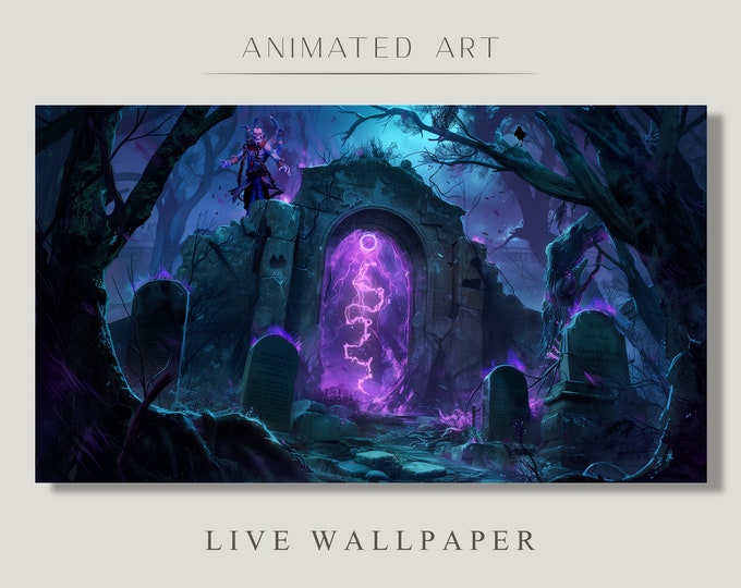 Animated Background, Crypt Entrance, Twisted Forest, Sinister Purple ...