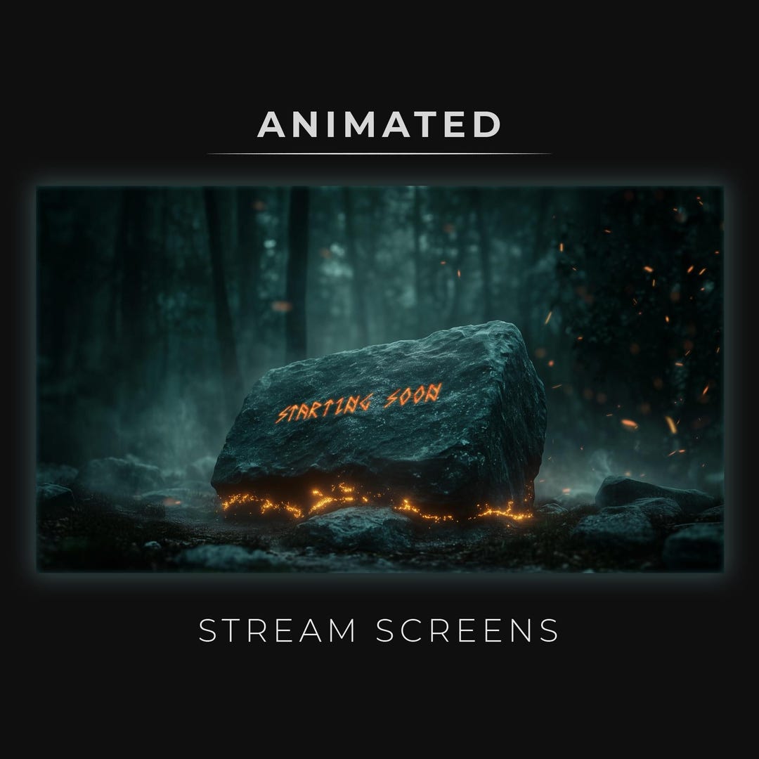 Stream Screen Animated, Mystic Stone Rune Stream Screen, Forest ...