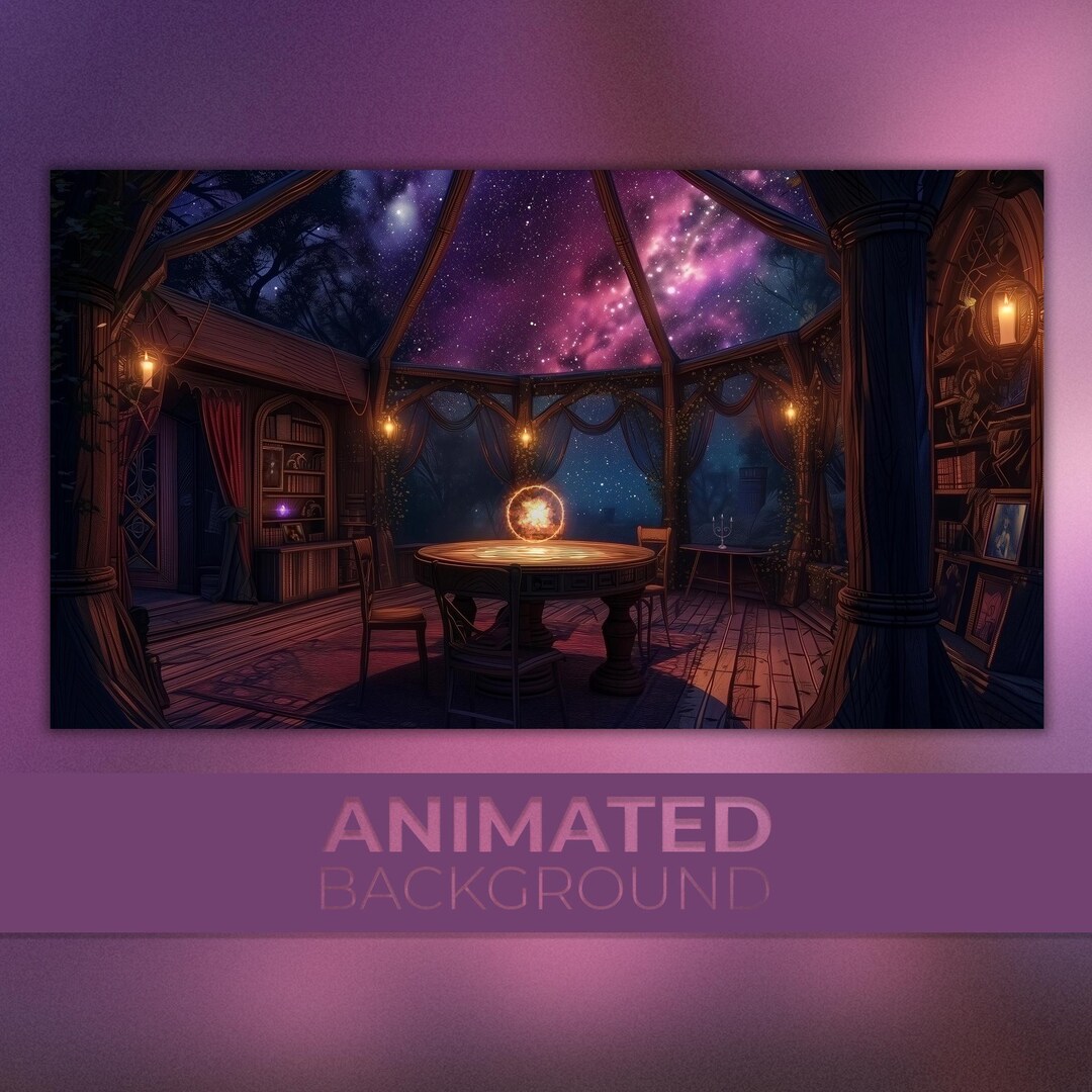 Animated Background, Astral Library, Enchanted Starroom, Midnight ...