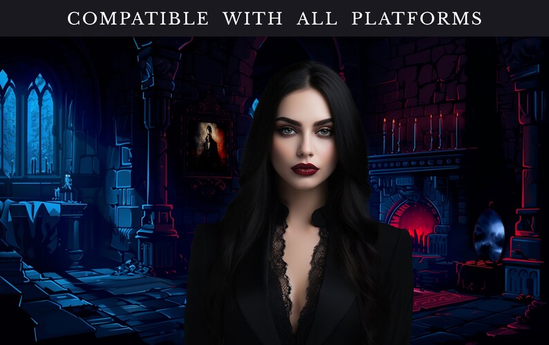 Animated Background, Vampires Chamber, Gothic Room, Castle of Dracula ...