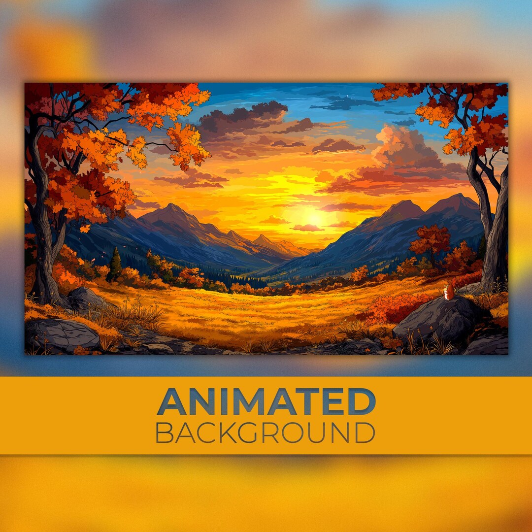Animated Background, Golden Autumn, Amber Dreams, Mystic Autumn Lands ...