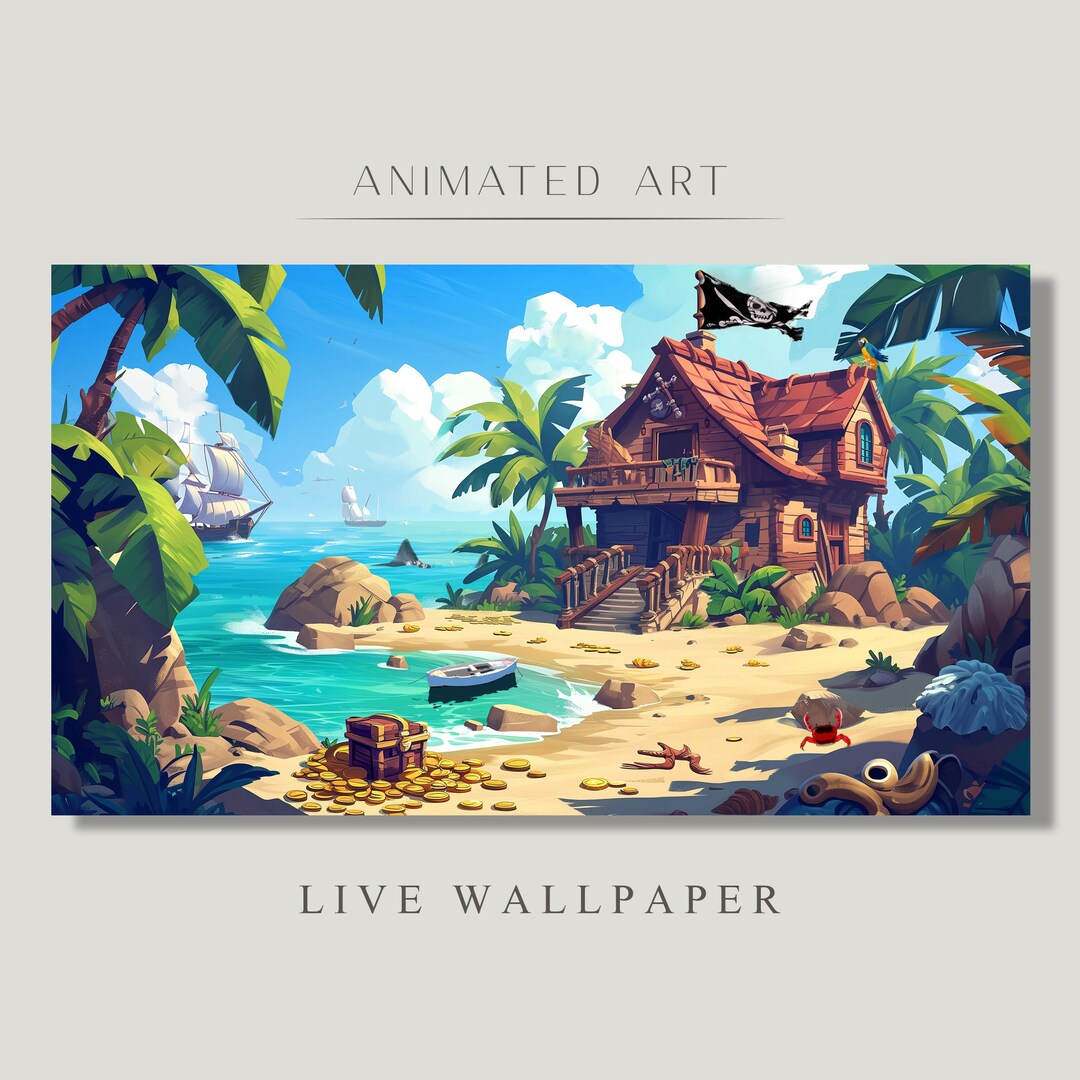 Animated Background, Pirate Land, Pirate Treasure, Tropical Beach ...