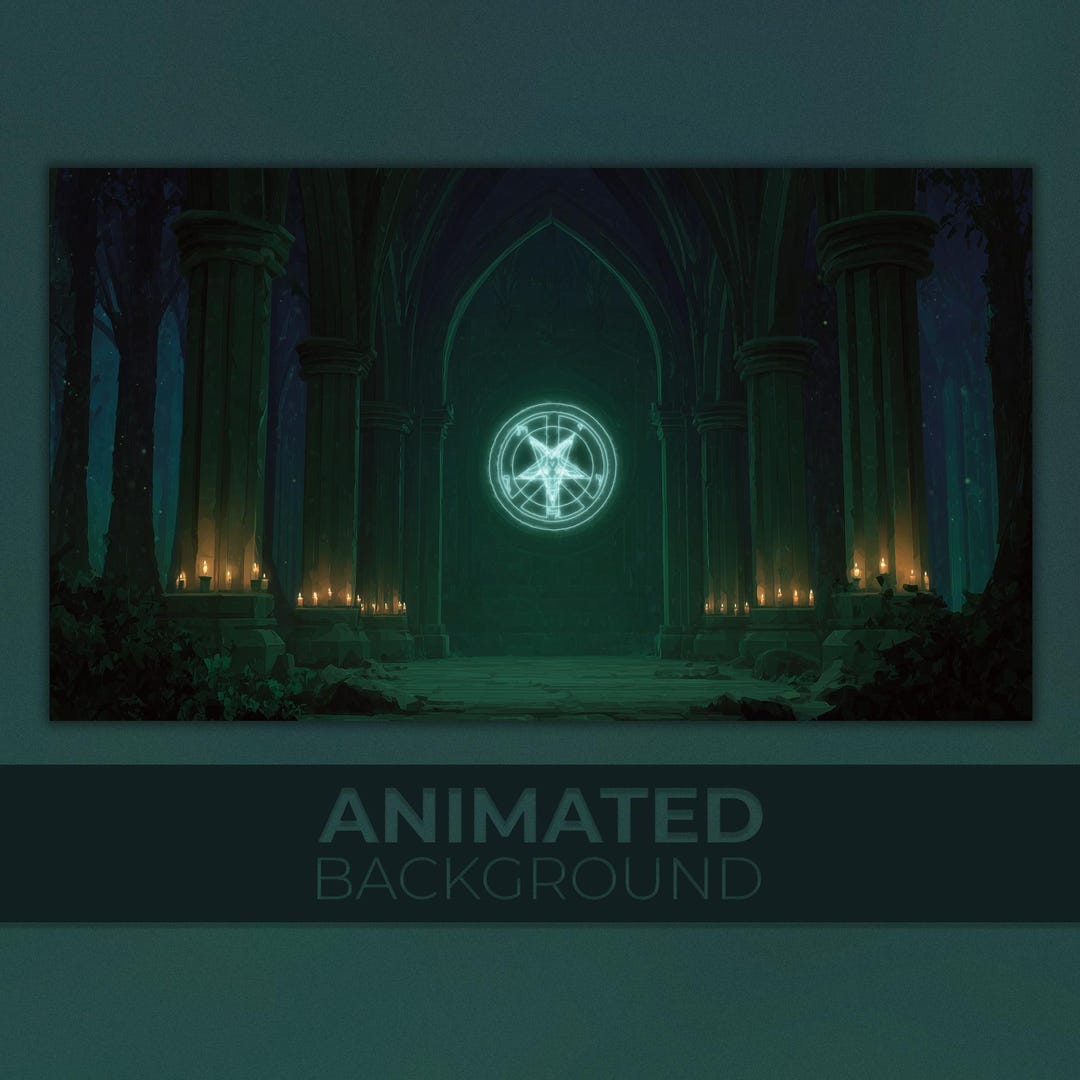 Animated Background, Ritual Hall, Emerald Sigil, Forbidden Star, Deep ...