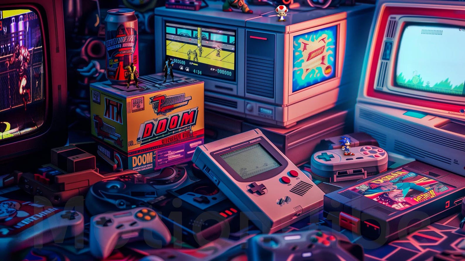 Animated Background, Game Set, Retro Gaming Vibes, Game Backgrounds, 8 ...