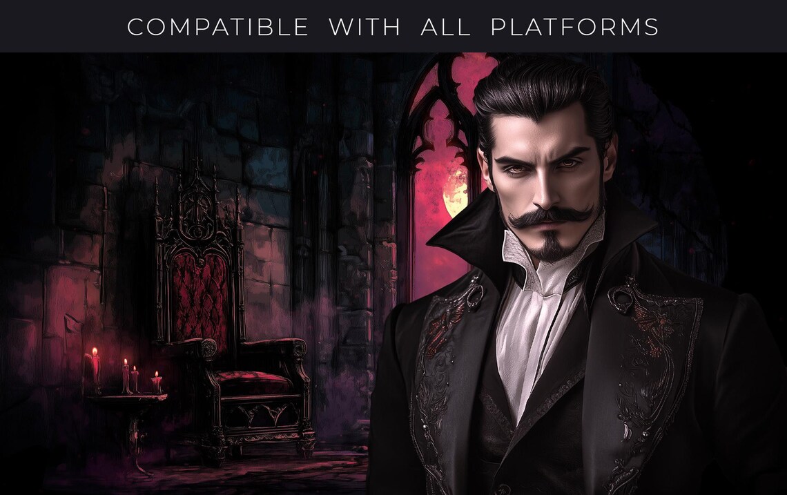 Animated Background, Gothic Castle, Vampire Lair, Dark Thrones, Blood ...