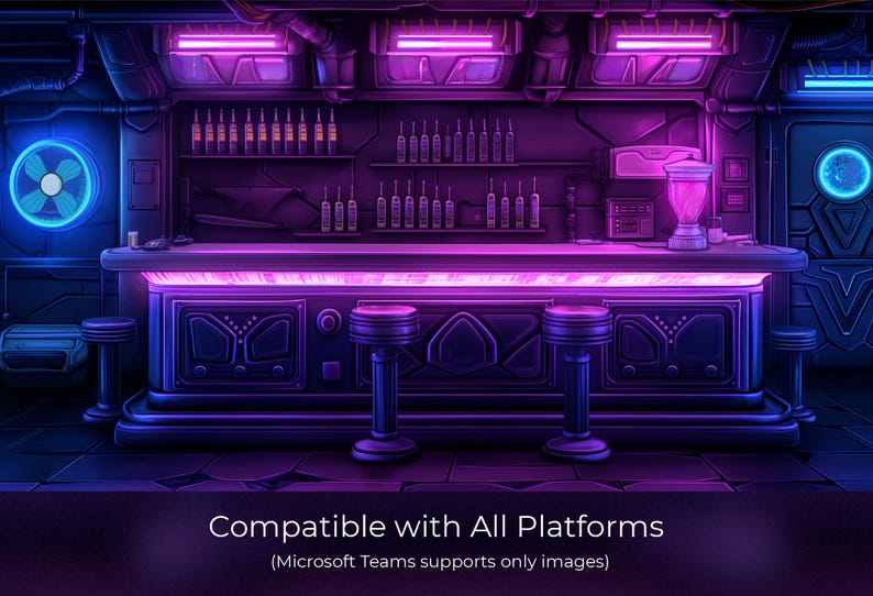 Animated Background, Steampunk Bar, Cyber Lounge, Starlight Dive ...