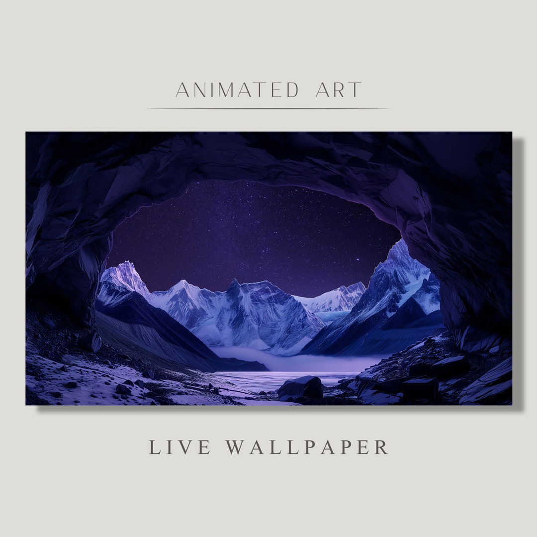 Animated Galactic Sky Background, Nebula Sky Twitch Overlay, Mountain ...