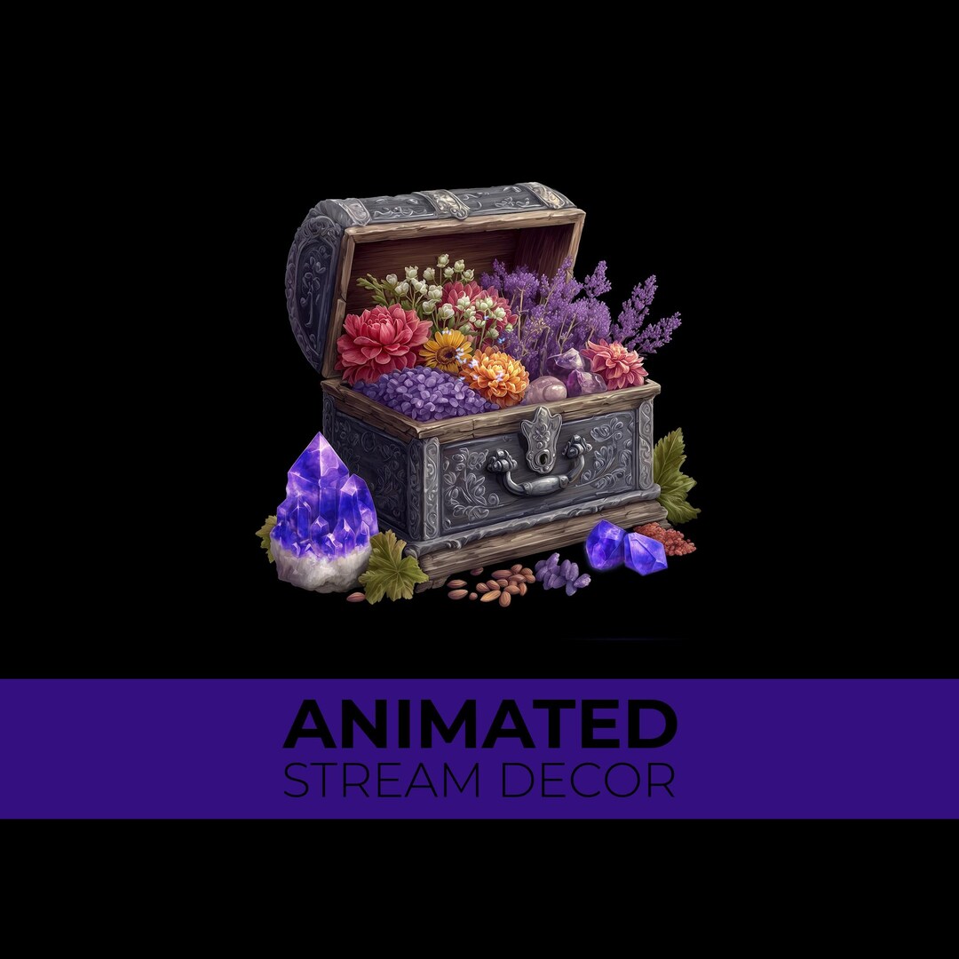 Animated Stream Decor, Elven Treasure, Sylvan Heart Cache, Bloom Chest ...