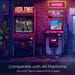 Animated Background, 90s Arcade Game Machine, Retro Games, Neon Play ...
