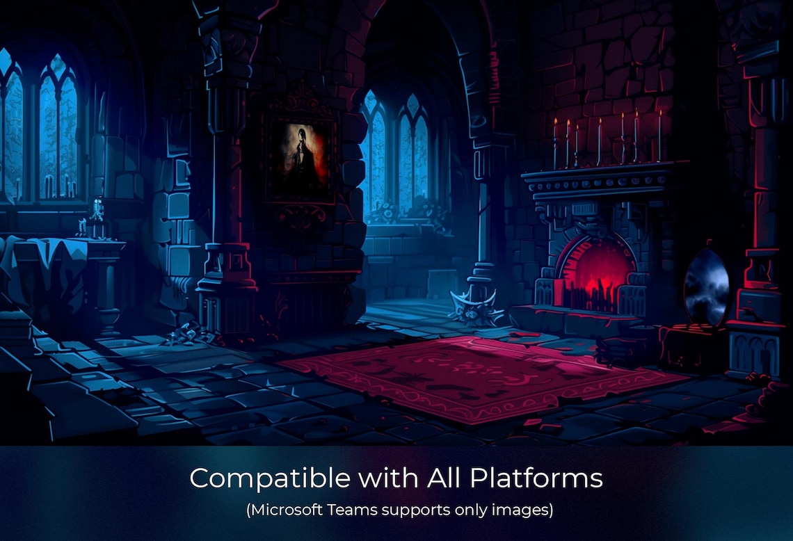 Animated Background, Vampires Chamber, Gothic Room, Castle of Dracula ...