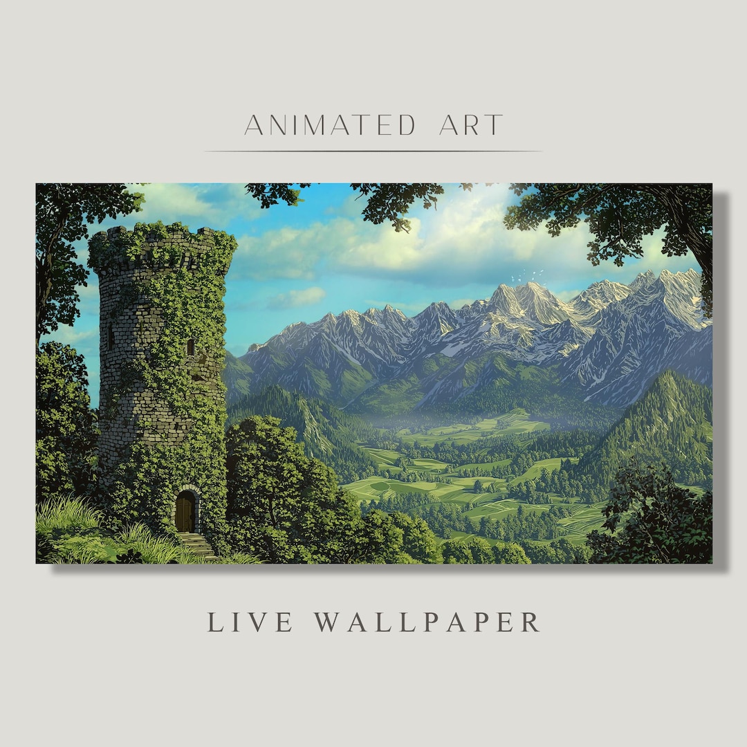 Animated Background, Medieval Watchtower, Secret Bastion, Green Valley ...