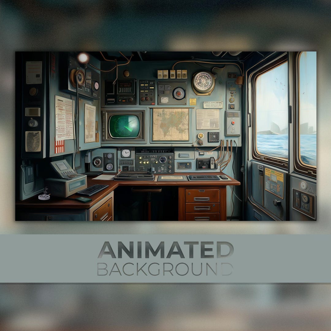 Animated Background, Ship Command Center, Deep Sea Command, Oceanic ...