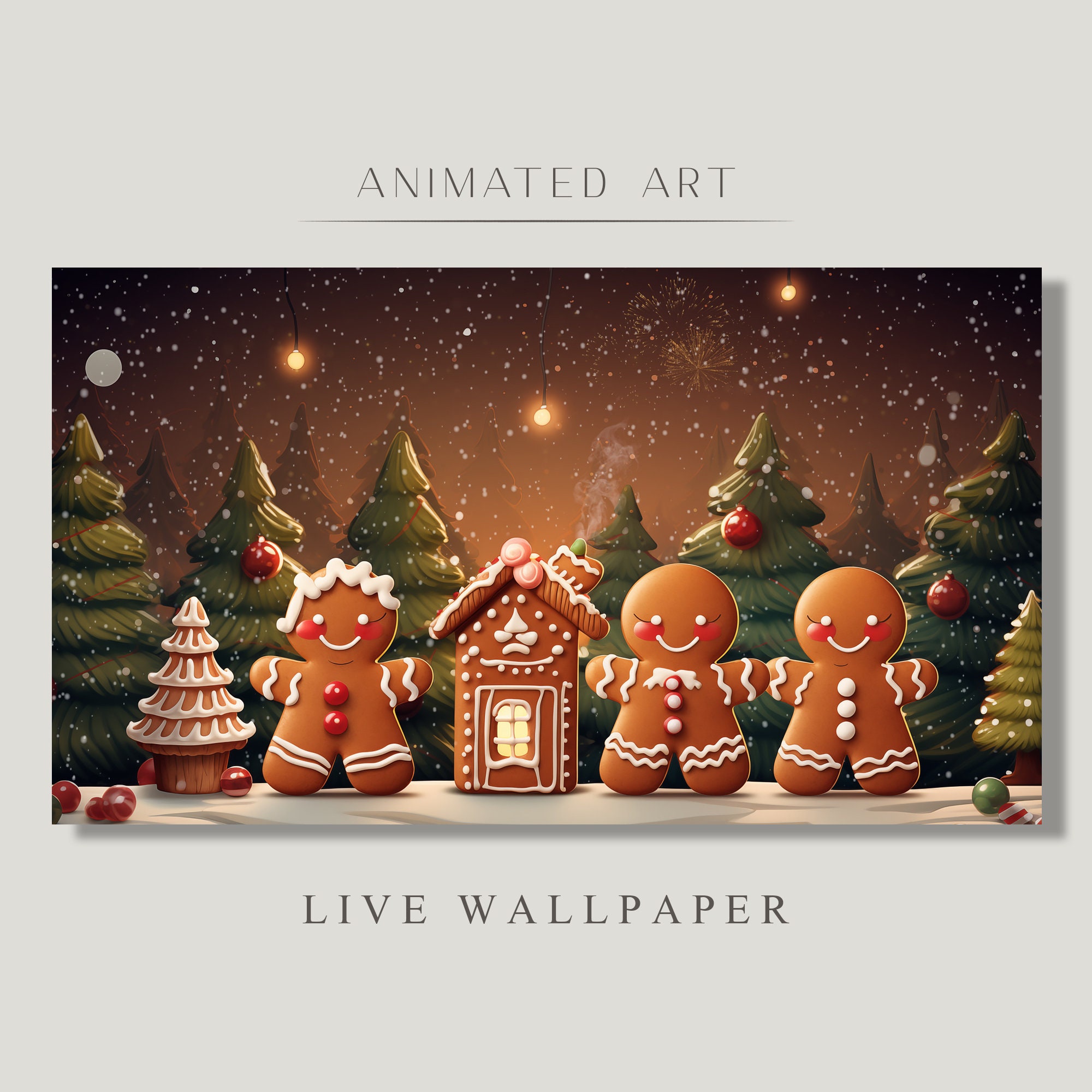 Gingerbread Live Wallpaper, Christmas Celebration With Gingerbread ...