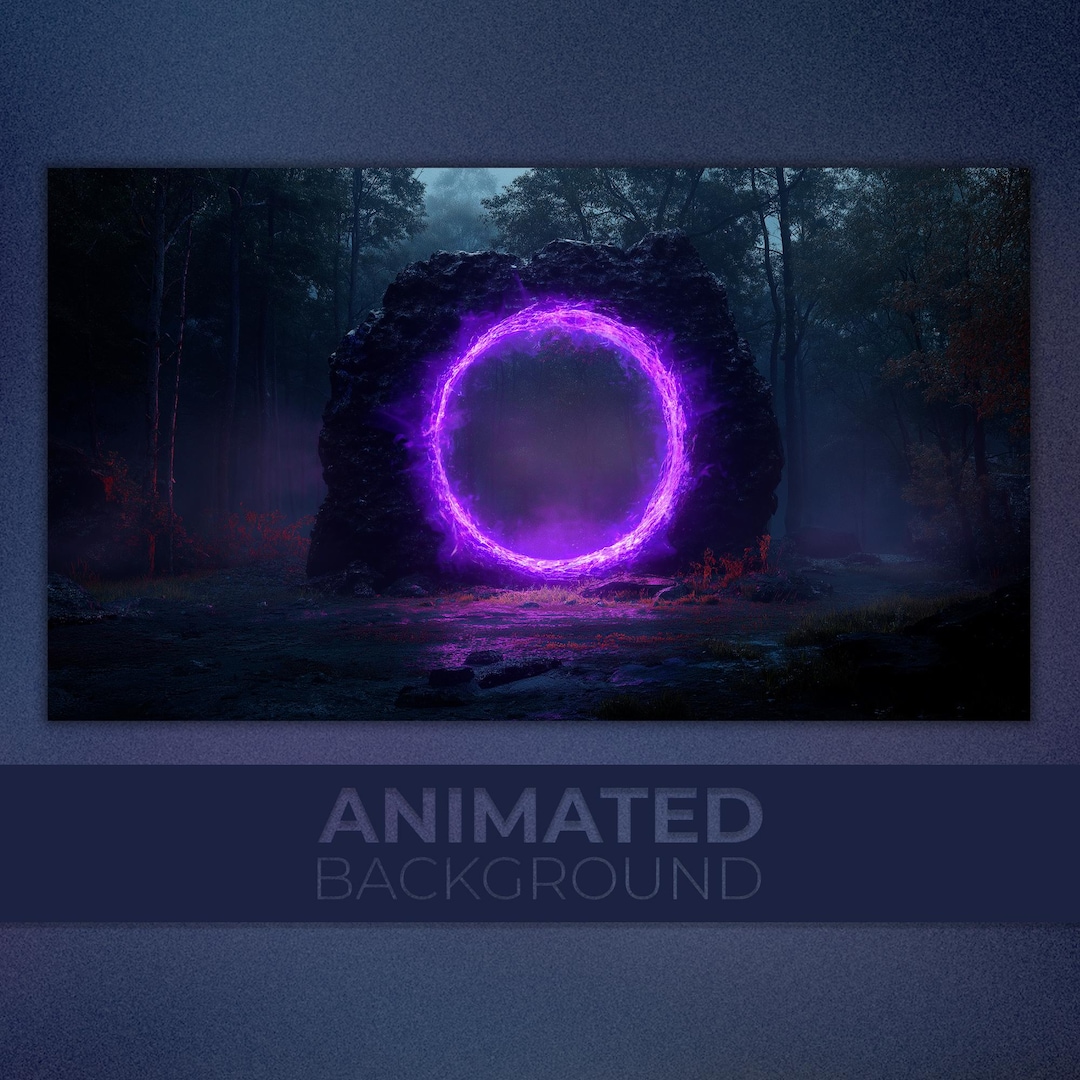 Animated Background, Another World Portal, Mystic Gate, Purple Magic ...
