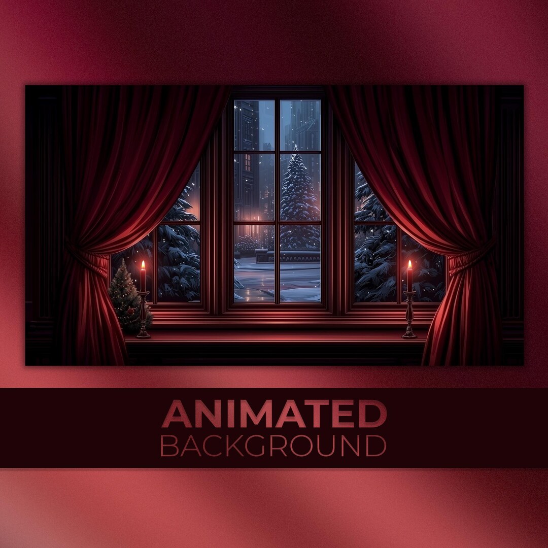 Animated Background, Gothic Christmas, Midwinter Calm, Snowlit Night ...