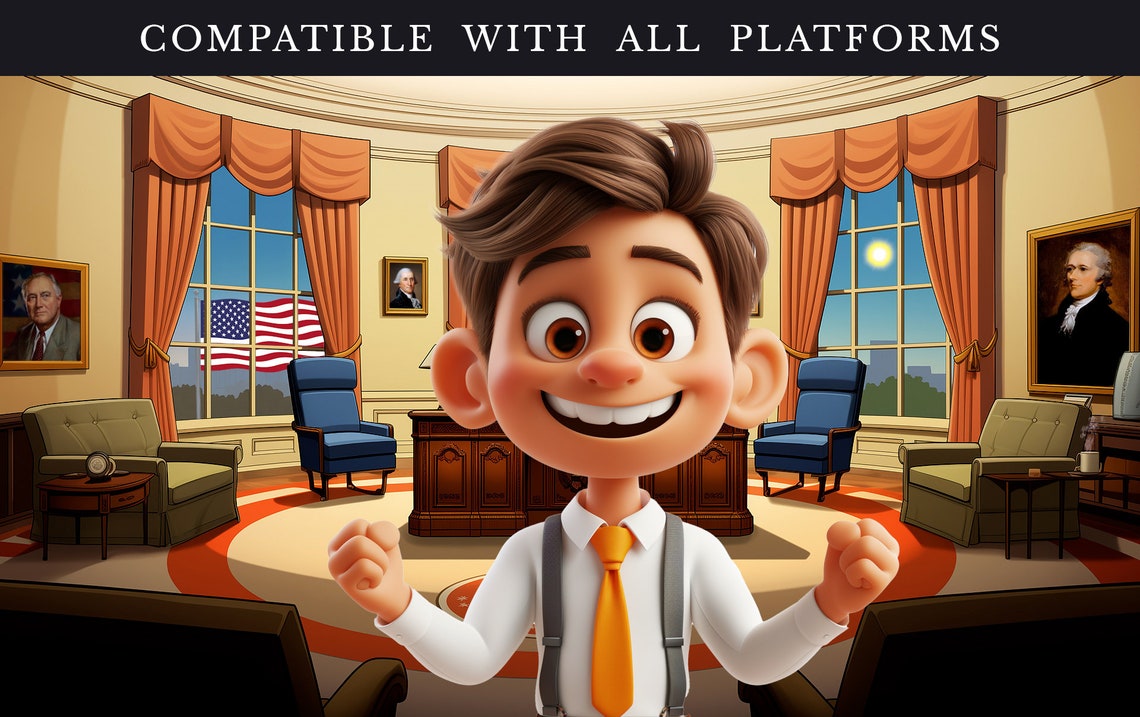 Animated Background, Presidents Day, Washington's Birthday, Oval Office ...