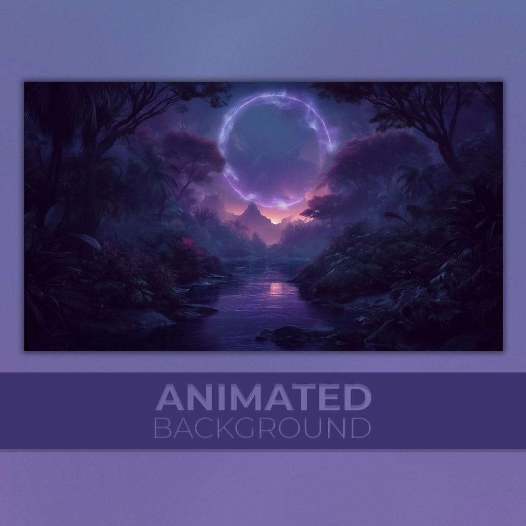 Animated Background, Purple Portal , Twilight Jungle, Mystic Rift ...