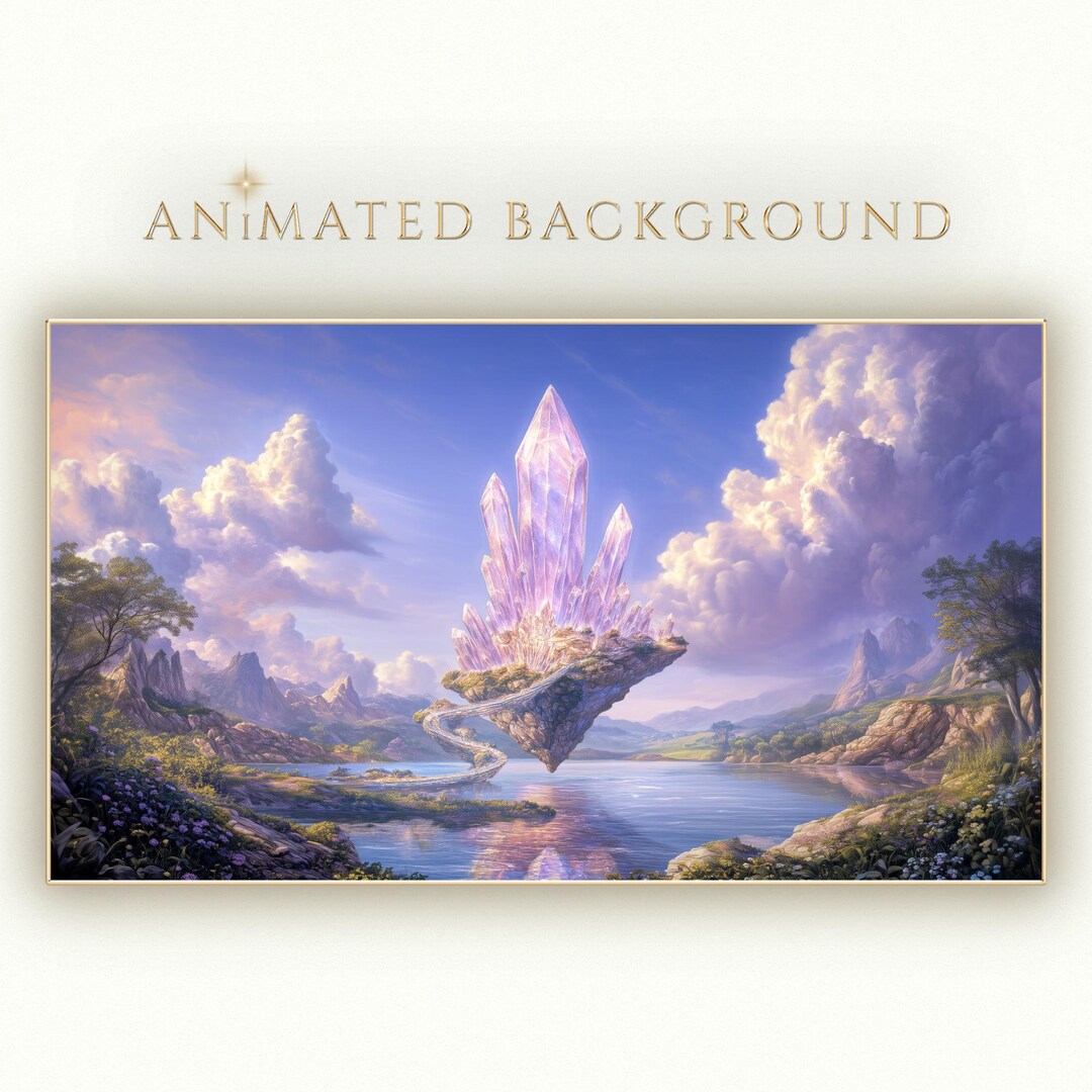 Light Fantasy 4K Animated Background, Crystal Citadel, Magical Radiance ...