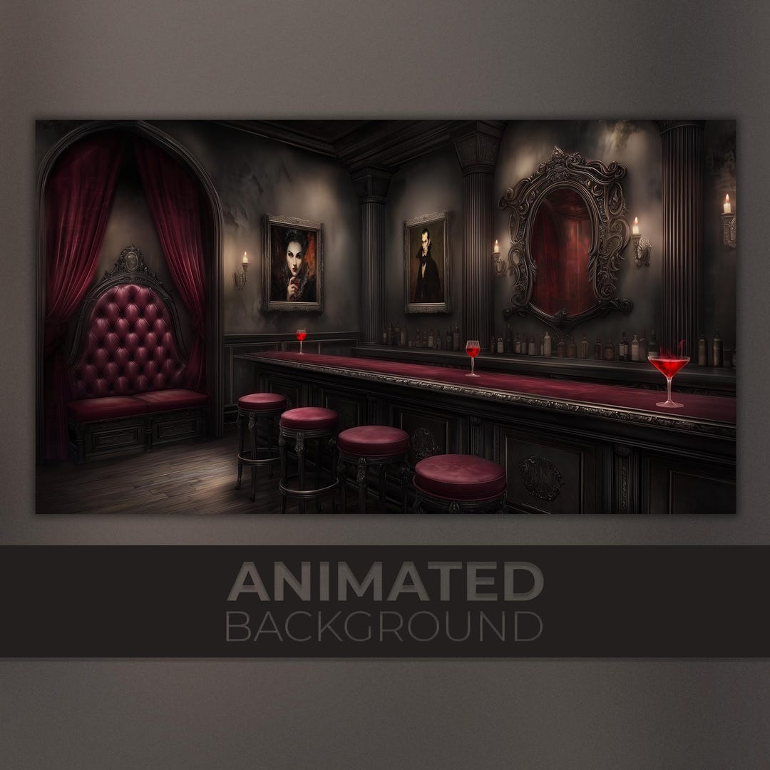 Animated Background, Vampire Bar, Crimson Night, Bloody Velvet, Gothic ...