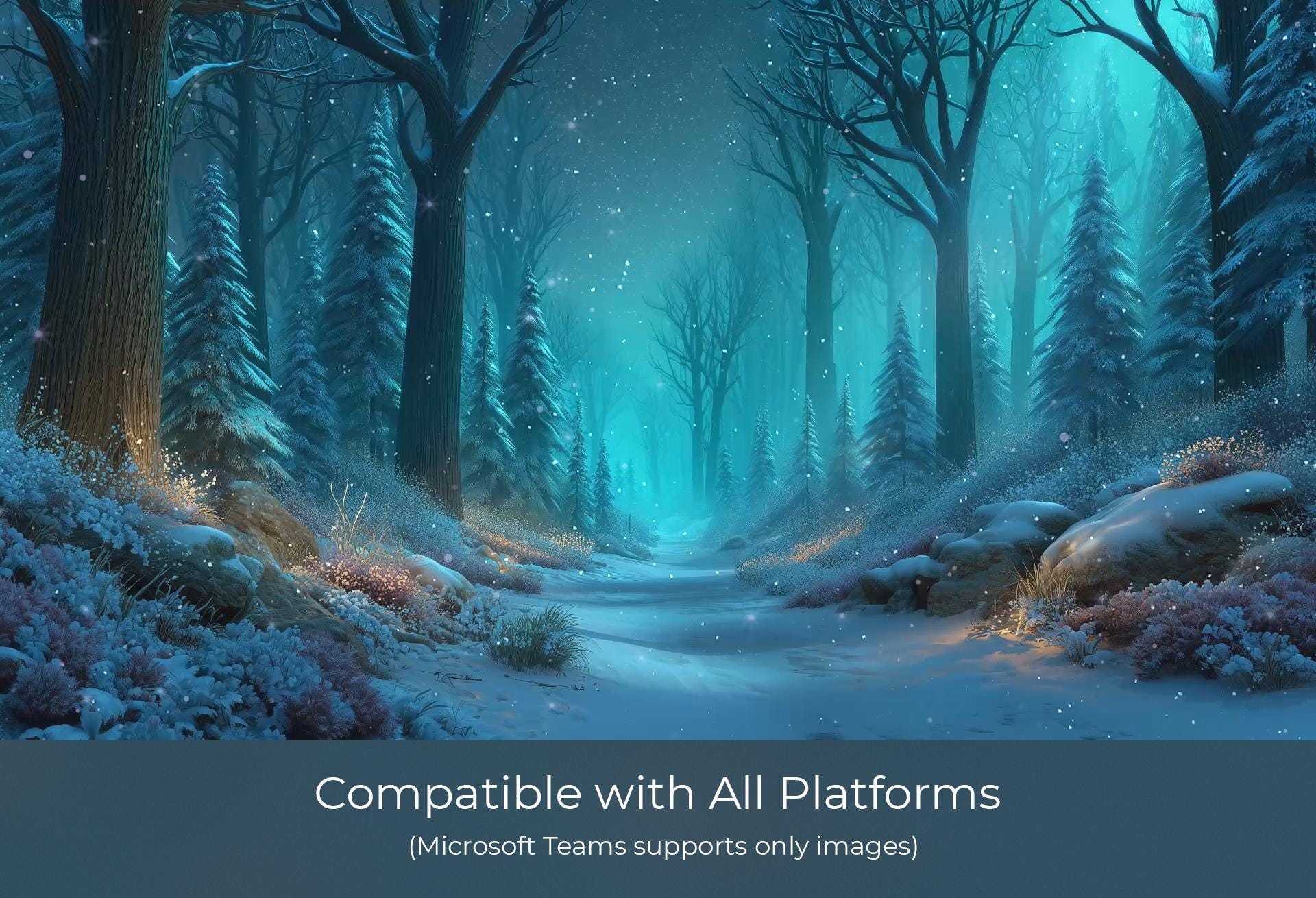 Animated Background, Enchanted Winter Forest, Magical Snow, Calm ...