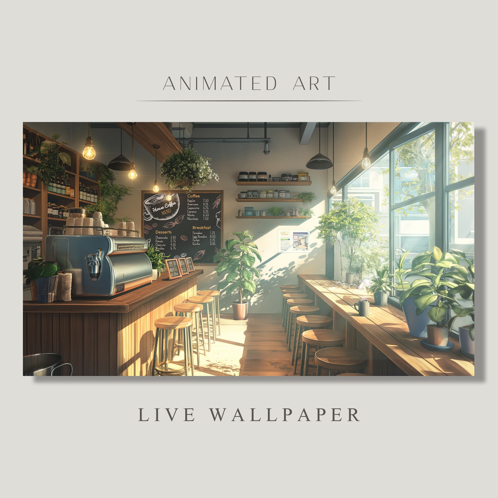 Animated Background, Warm and Inviting Cafe, Coffee Shop, Little Cafe ...