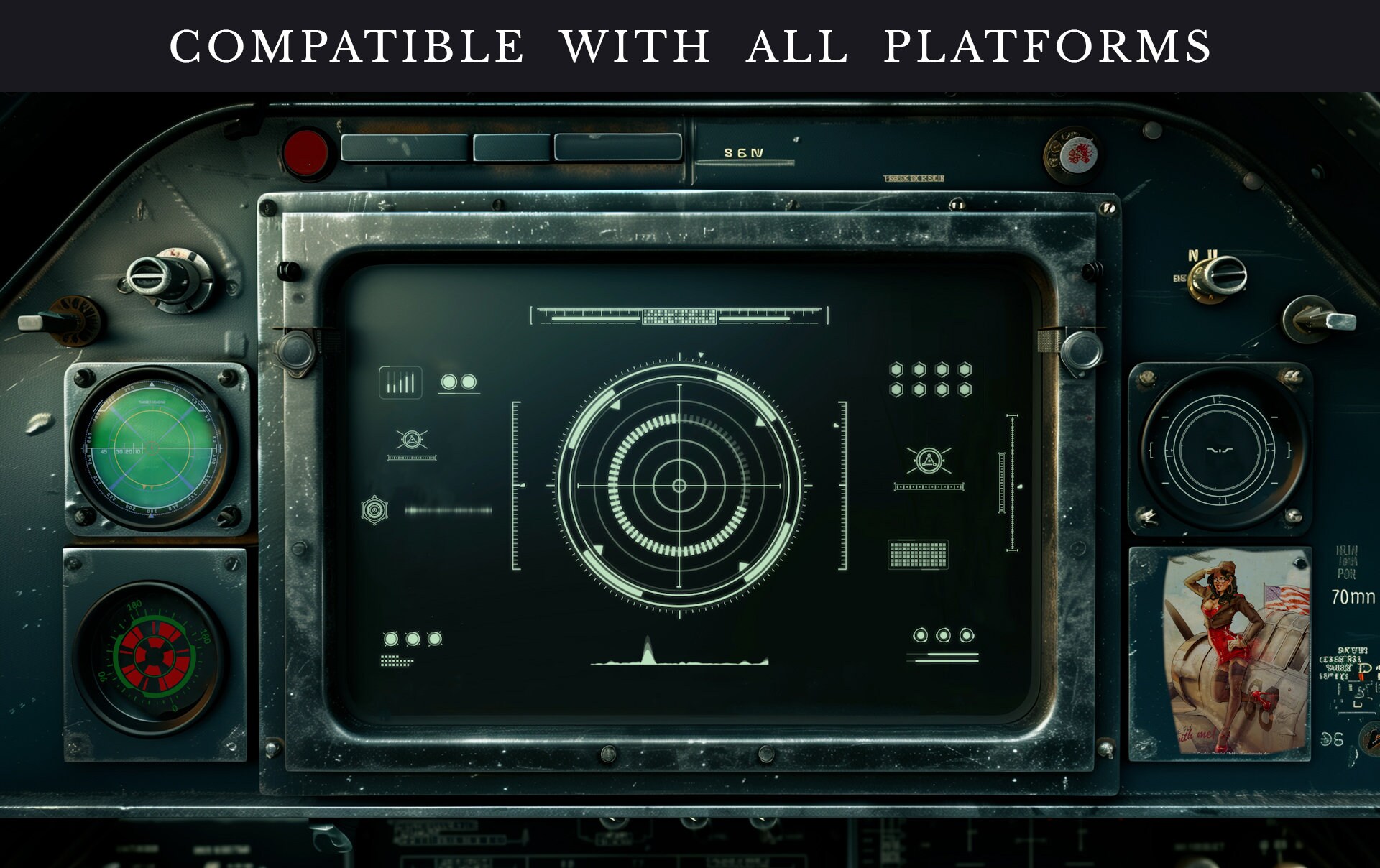 Animated Background, Airplane Cockpit, Airplane Pilot Screen, Vintage ...