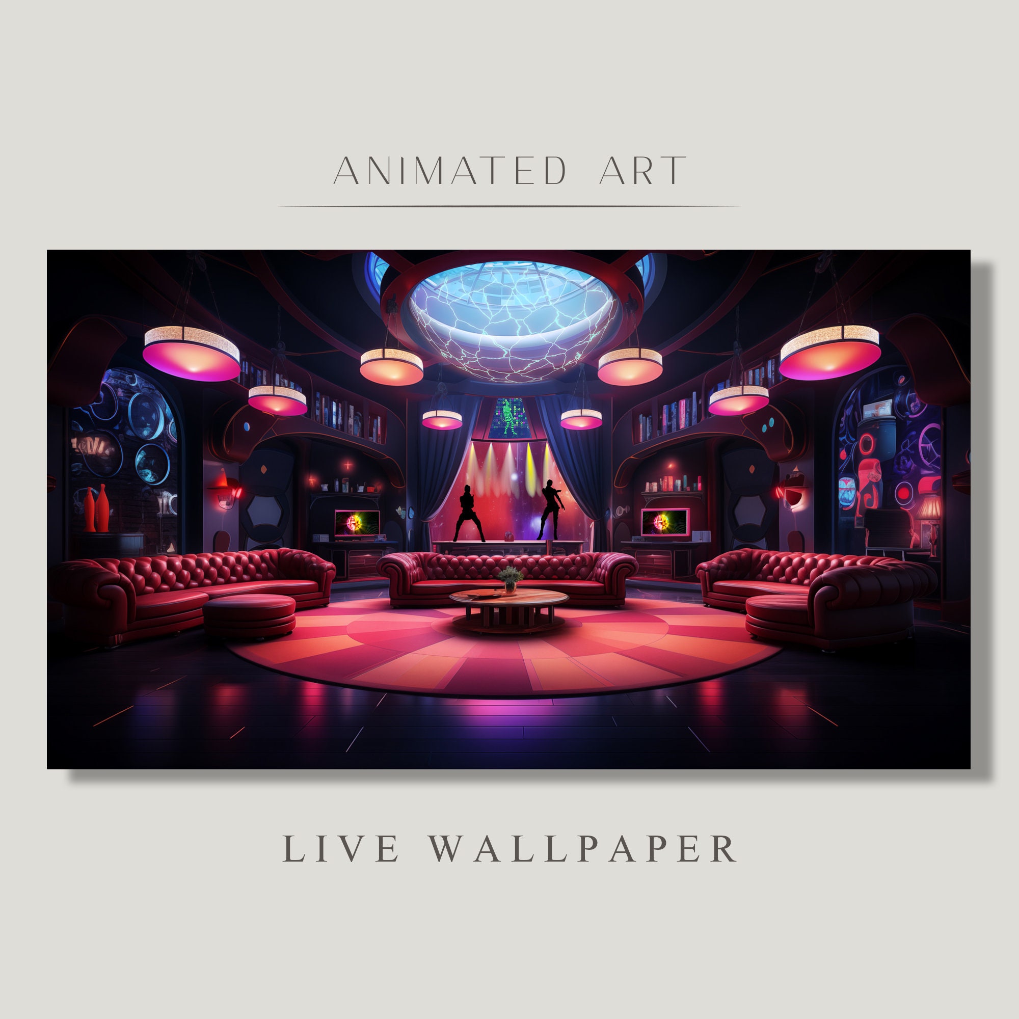 Night Club Animated Background, Dance Club Room, Disco Dance Club ...