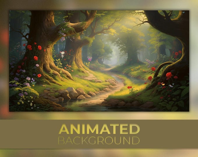 Animated Fairy Tree House Background, Vtuber Green Screen Overlay ...